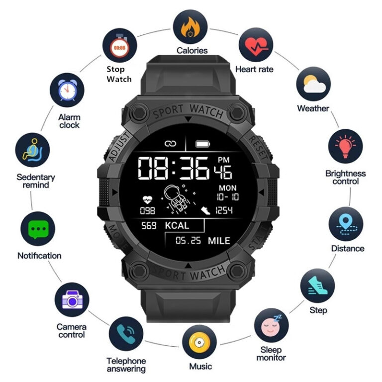 Reloj inteligente FD68S para hombre y mujer, pulsera inteligente con ...
